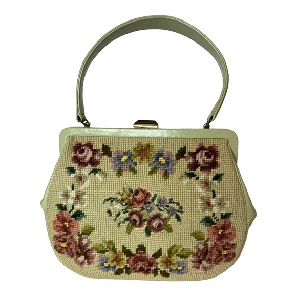 Bags | Vintage 19560s Needlepoint Bag | Poshmark
